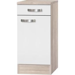 Optifit Unterschrank &raquo;Faro&laquo;, mit Metallgriffen, Breite 40 cm wei&szlig;