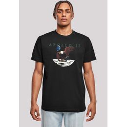 T-Shirt F4NT4STIC "NASA Vintage", Herren, Gr. 4XL, schwarz, Obermaterial: 100% Baumwolle, regular fit, Rundhals, ohne Bündchen, Shirts, Print