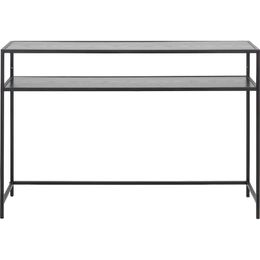 ACTONA GROUP Konsolentisch Metallgestell und 1 Einlegeboden, Breite 120 cm, in weiteren Varianten Esche schwarz + matt schwarz + Esche schwarz