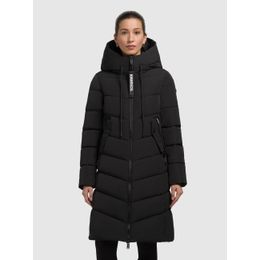Steppmantel Khujo "MIKIA3", Damen, Gr. L (40), schwarz, Steppware, Obermaterial: 100% Polyester. Futter: 100% Nylon. Wattierung: 100% Polyester, unifarben, knielang, elastischer Bund, Mäntel