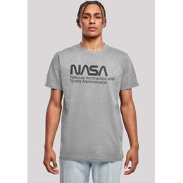 T-Shirt F4NT4STIC "NASA Logo One Tone", Herren, Gr. 4XL, grau (erdgrau), Obermaterial: 100% Baumwolle, regular fit, Rundhals, ohne Bündchen, Shirts, Print