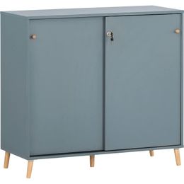 Schildmeyer Aktenschrank &raquo;Serie 500&laquo; Breite 100 cm, abschlie&szlig;bar blau FSC -zertifizierter Holzwerkstoff