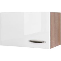 Flex-Well Kurzh&auml;ngeschrank &raquo;Florenz&laquo; (B x H x T) 60 x 32 x 32 cm wei&szlig; Holzwerkstoff Sonoma Eiche, B/H/T: 60cm x 32cm x 32cm, T&uuml;ren: 1 Stk.