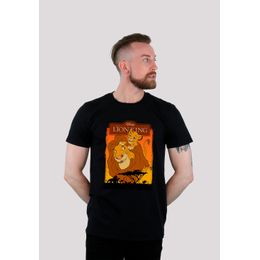 T-Shirt F4NT4STIC "Disney König der Löwen Simba und Mufasa", Herren, Gr. 4XL, schwarz, Obermaterial: 100% Baumwolle, regular fit, Rundhals, ohne Bündchen, Shirts, Print