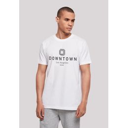 T-Shirt F4NT4STIC "Downtown LA TEE UNISEX", Herren, Gr. 4XL, weiß, Obermaterial: 100% Baumwolle, regular fit, Rundhals, ohne Bündchen, Shirts, Print