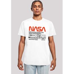 T-Shirt F4NT4STIC "NASA Classic Space Shuttle White", Herren, Gr. 4XL, weiß, Obermaterial: 100% Baumwolle, regular fit, Rundhals, ohne Bündchen, Shirts, Herren,Premium Merch,Regular-Fit,Basic,Bedruckt