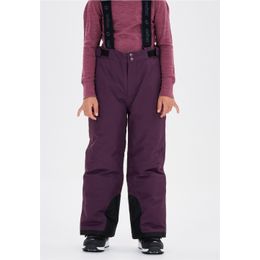 Skihose ZIGZAG "Provo", Kinder, Gr. 116, EURO-Größen, lila (dunkellila), 100% Polyester, unifarben, lang, Hosen, mit 10.000 mm Wassersäule