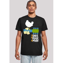 T-Shirt F4NT4STIC "Woodstock Festival Poster", Herren, Gr. 4XL, schwarz, Obermaterial: 100% Baumwolle, regular fit, Rundhals, ohne Bündchen, Shirts, Herren,Premium Merch,Regular-Fit,Basic,Bandshirt