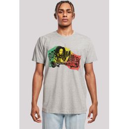 T-Shirt F4NT4STIC "Bob Marley Chords Reggae Music by Rock Off", Herren, Gr. 4XL, grau (erdgrau), Obermaterial: 100% Baumwolle, regular fit, Rundhals, ohne Bündchen, Shirts, Premium Qualität, Musik