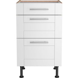 Optifit Unterschrank &raquo;Ahus&laquo; Breite 50 cm braun wildeiche Nachbildung, B/H/T: 50cm x 87cm x 58,4cm, Schubladen: 3 Stk.
