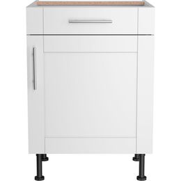 Optifit Unterschrank &raquo;Ahus&laquo; Breite 60 cm wei&szlig; wei&szlig;, B/H/T: 60cm x 87cm x 58,4cm, Schubladen: 1 Stk. T&uuml;ren: 1 Stk.