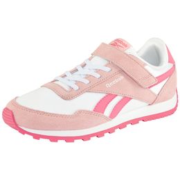 Sneaker Reebok CLASSIC "REEBOK GLIDE LOW ELASTIC & TOP STRAP", Damen, Gr. 31, ftwrwei&szlig;, subtlepink, passionpink, Leder, Synthetik, Textil, Schuhe Sneaker