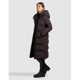 Steppmantel Khujo "MANTEL", Damen, Gr. L, moody plum, 100% Polyester, unifarben, eingesetzt elastischer Bund mit Windstopper, Mäntel