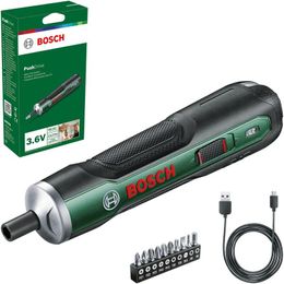 Bosch Home and Garden Akku-Schrauber &raquo;PushDrive&laquo; mit eingebauten Akku 3,6V/1,5Ah gr&uuml;n LED-Ladezustandsanzeige