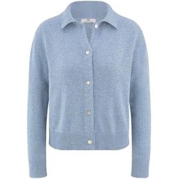 Peter Hahn - Strickjacke, blau, Gr. 48 / XL - Schurwolle
