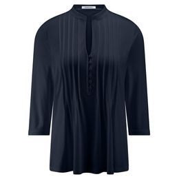 Peter Hahn - Jerseybluse, blau, Gr. 52 / XXL