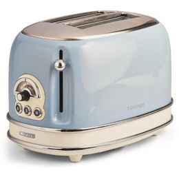 Ariete Toaster &raquo;Vintage&laquo; 2 kurze Schlitze f&uuml;r 2 Scheiben 815 W blau blau Toaster