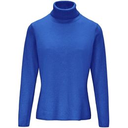 Peter Hahn - Rollkragen-Pullover aus Schurwolle und Kaschmir, blau, Gr. 38 / S - Schurwolle