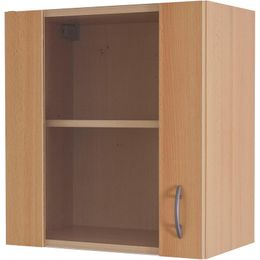 Flex-Well Glash&auml;ngeschrank &raquo;Nano&laquo; (B x H x T) 50 x 54, 8 x 32 cm, mit Stollenglast&uuml;ren Buche Nachbildung