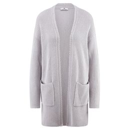 Peter Hahn - Long-Strickjacke, grau, Gr. 42 / M - Baumwolle