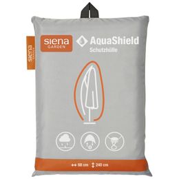 siena GARDEN Gartenm&ouml;bel-Schutzh&uuml;lle &raquo;AquaShield&laquo; Ampelschirmh&uuml;lle 240 cm grau Polyester B/H/L: 68cm x 240cm x 68cm