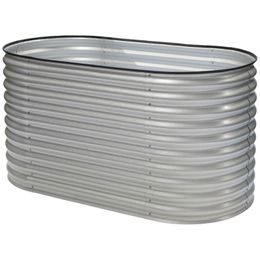 WESTMANN Hochbeet &raquo;Oval&laquo; BxTxH: 160x80x82 cm, silber silber Stahl B/H/T: 160cm x 82cm x 80cm