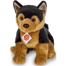 HERMANN TEDDY ORIGINAL Kuscheltier &raquo;Sch&auml;ferhund Welpe, sitzend, 30 cm&laquo; zum Teil aus recyceltem Material braun Kuscheltier