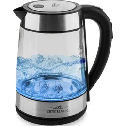 2THETA eta Wasserkocher &raquo;CRYSTELLA Digi ETA715390000&laquo; 1,7 l 2200 W Einstellbarer Temperatur 50, 70, 80, 90, 100 &deg;C silber Wasserkocher