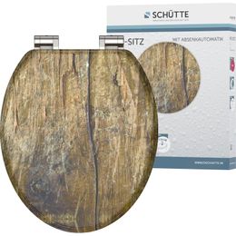 Sch&uuml;tte WC-Sitz &raquo;Solid Wood&laquo; mit Absenkautomatik und Holzkern, MDF braun MDF - Mitteldichte Holzfaserplatte