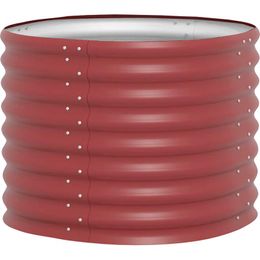 Vitavia Hochbeet &raquo;Terra Rund 630&laquo; BxTxH: 82x82x63 cm, rubin rot Stahl B/H/T: 82,1cm x 63cm x 82,1cm