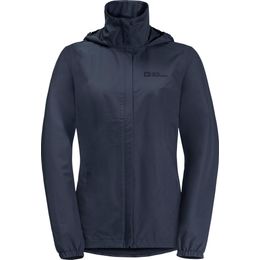 Jack Wolfskin Stormy Point 2L Damen Regenjacke dunkelblau M - Damenjacken