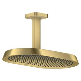 Hansgrohe AXOR ShowerSphere Kopfbrause 370/220 2jet EcoSmart mit Deckenanschluss, Brushed Brass, 397 39758950