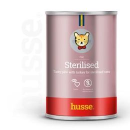 husse Sterilised Pastete 24 Dosen je 400 g. ausgewogene Mahlzeit mit Taurinzusatz f&uuml;r sterilisierte Katzen
