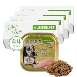 LYRA PET Lecker.Pet Paula's Feine Pat&eacute; Reich an Huhn Hundefutter Nassfutter Vollnahrung 44x150 g