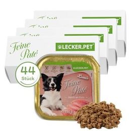 LYRA PET Lecker.Pet Luna's Feine Pat&eacute; Reich an Pute Hundefutter Nassfutter Vollnahrung 44x150 g