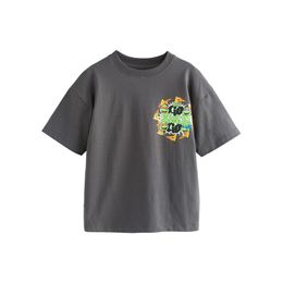 next T-Shirt 'Teenage Mutant Ninja Turtles' Jungen Gr&ouml;&szlig;e 98 dunkelgrau / apfel / orange / schwarz