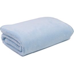 G&ouml;zze Kinderdecke &raquo;Premium Cashmerefeeling&laquo; kuschelig warm blau Polyester B/L: 75cm x 100cm