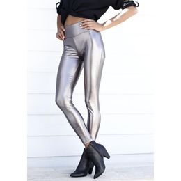 Lascana Leggings grau Gr. 32/34 für Damen. Basic Schmal