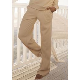 s.Oliver Sweatpants beige Gr. 36/38 f&uuml;r Damen. Mit Bindeband. Bequem. Nachhaltig.