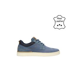 Bullboxer Leder-Sneakers in Blau - 53% | Gr&ouml;&szlig;e 43 | Herrensneakers