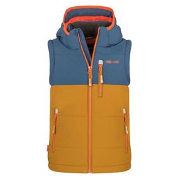 Trollkids Funktionsweste "Narvik XT" in Hellbraun/ Blau - 56% | Größe 98 | Kinderjacken