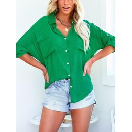 Milan Kiss Bluse in Gr&uuml;n - 68% | Gr&ouml;&szlig;e M | Damen-blusen