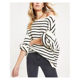Milan Kiss Pullover in Weiß/ Schwarz - 47% | Größe L | Damen-pullover-cardigans