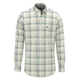 Fynch-Hatton Hemd in Creme/ Blau/ Grün - 60% | Größe XL | Herren-plussize