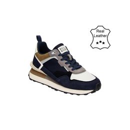 Bullboxer Leder-Sneakers in Dunkelblau - 48% | Größe 44 | Herrensneakers