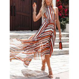 Milan Kiss Kleid in Orange/ Weiß/ Grau - 71% | Größe S | Damen-kleider