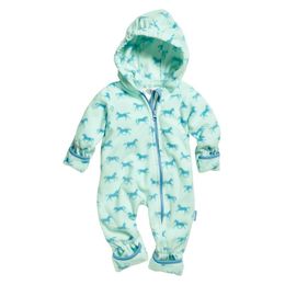 Playshoes Fleece-Overall in Türkis - 40% | Größe 80 | Babyoveralls