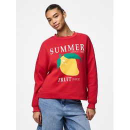 Pieces Sweatshirt "Maliah" in Rot - 53% | Gr&ouml;&szlig;e M | Damen-sweatshirts-jacken