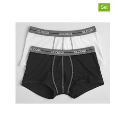 Sloggi 2er-Set: Boxershorts in Schwarz/ Weiß - 54% | Größe S | Herren-waesche
