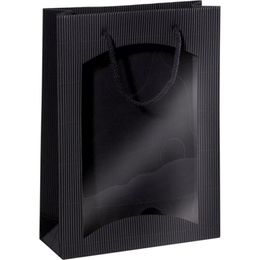 20 x Geschenkt&uuml;te mit Sichtfenster f&uuml;r 3 Flaschen 270 x 85 x 360 mm (schwarz)